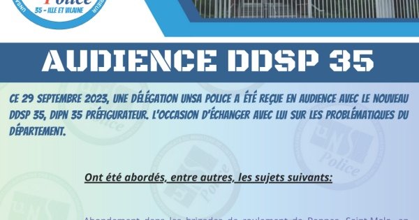 Audience DDSP35 - UNSA POLICE